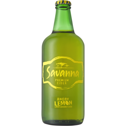 Savanna Angry Lemon Glass Singular Bottle 330ml – The South African ...